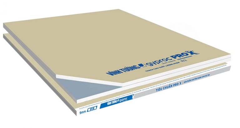 Giới thiệu tấm thạch cao tiêu chuẩn Gyproc – Vĩnh Tường 9mm